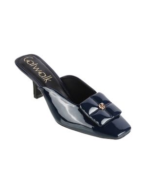 Buy Catwalk Casual Women Navy Blue Mule Heels (UK 4) Online