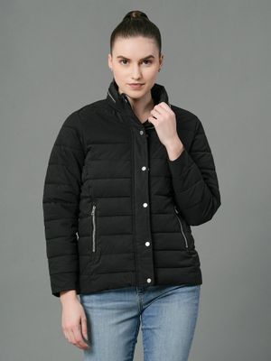 Buy Mode By Red Tape Women Black Padded Jacket Online