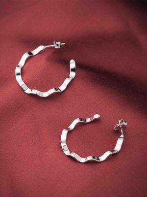 Buy STERLYN Dive Into Elegance with Our Wave Whisper Earrings Online