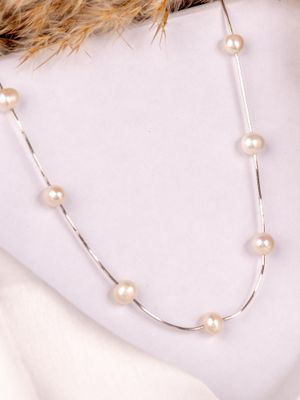 Buy STERLYN Classic White Pearl Necklace Online