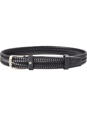 Buy Hidesign Black Arezzo Ranchero Woven Belt Online