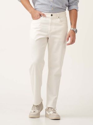 Buy The Pant Project Frost White Relaxed Fit Jeans (28) Online
