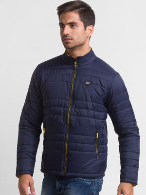 Buy Being Human Men's Navy Blue Full Sleeves Reversible Jacket Online