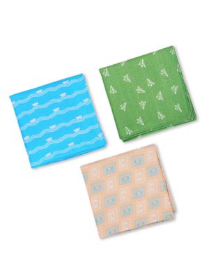 Buy hexafun 100 Perc Organic Cotton Mens Hankies, Pack of 3, Rewind ...