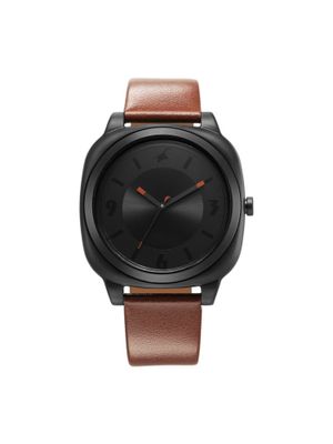 Buy Fastrack Hype All Black Dial Leather Analog Watch - 68034PL02W Online