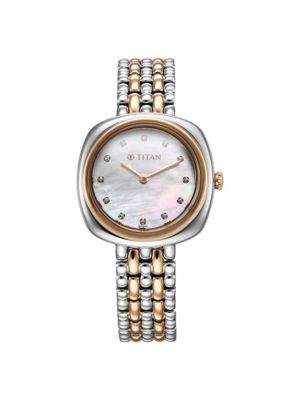 Buy Titan Aura Phase 2 Off White Dial Stainless Steel Analog Watch ...