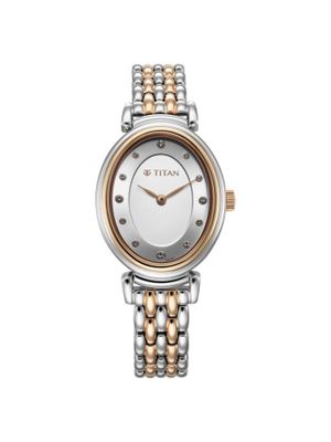 Buy Titan Aura Phase 2 White Dial Stainless Steel Analog Watch ...