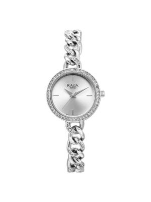 Buy Titan Raga Show Stopper Silver Dial Brass Analog Watch - 95288SM01 ...