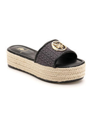 Buy U.S. POLO ASSN. Women Cristina Black Wedges (UK 3) Online
