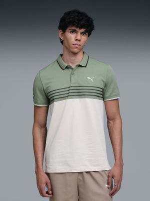 Buy Puma Wardrobe Essentials Men's Colorblock Polo T-Shirt (XS) Online