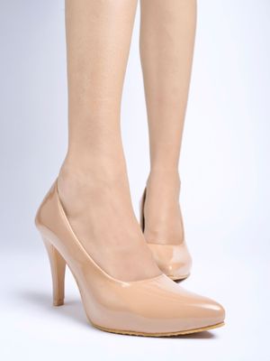 Buy Shoetopia Women Tan Solid Pump Online