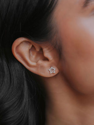 Buy Shaya by CaratLane Rewrite The Stars Earrings In 925 Silver Online