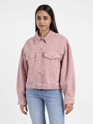 Buy Levi's Women's Solid Pink Collar Neck Shacket (S) Online