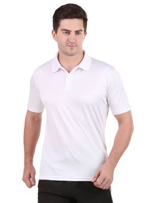 Buy Vector X Men Micro Pp Polo Collar Neck T-Shirt - White Online
