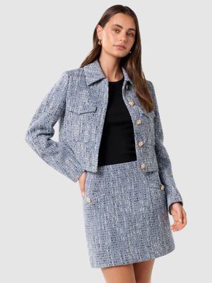 Buy Forever New Blue Marley Boucle Jacket Online