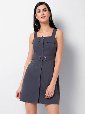 Faballey Dresses : Buy Faballey Grey Solid Dress Online | Nykaa Fashion.