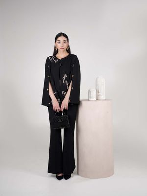 Buy AKSH INDIA Black Take Me To Paris Cape (XS) Online