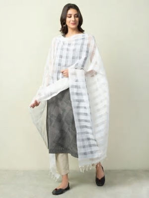 Buy Fabindia Cotton Woven Checks Dupatta Online