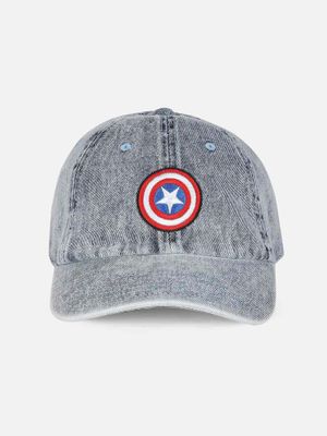 Buy Free Authority Captain America Featured Blue Caps For Young Men Online