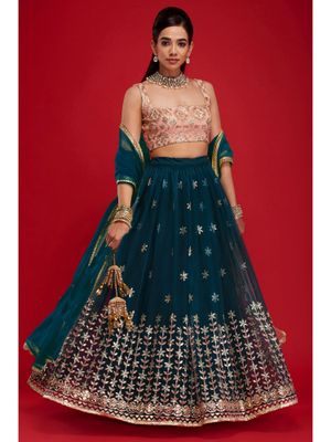 6Y COLLECTIVE Semi-Stitched : Buy 6Y Collective Dark Peacock Starflower ...