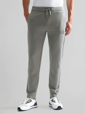 Buy U.S. POLO ASSN. Uspa Active Sports Men'S Grey Solid/Plain Trackpant ...