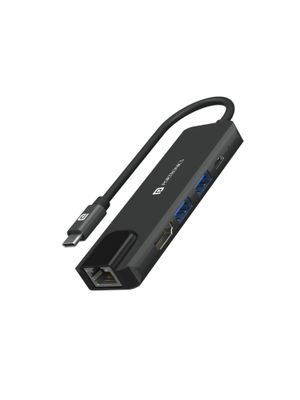 Buy Portronics Mport 51 5-In-1 Type C, RJ 45 Port, 5GBPS Data Transfer ...