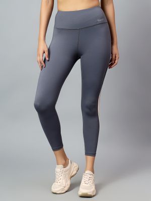 Buy Fitkin Womens Grey Colorblock High Waist Curve Sculpting Tights (XS ...