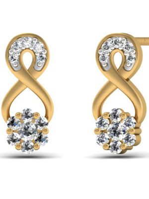 Buy KuberBox 18K Infinity Flower Stud Earrings for Women and Girls Online