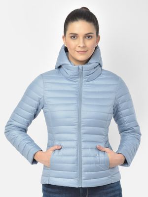 Buy WOODS Solid/Plain Blue Jacket Online