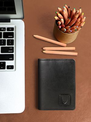 Buy Hidesign Black Regular Ranch Card Holder Online