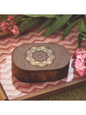 Buy Courtyard Mandala Oval Tea Caddy Online