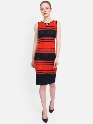 Buy JOE Hazel Rust Striped Dress (XS) Online