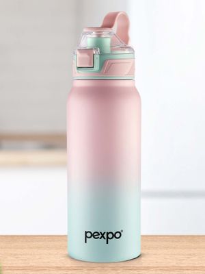 Buy Pexpo Amaze Pink-Green Ombre Stainless Steel Vacuum Insulated Hot ...