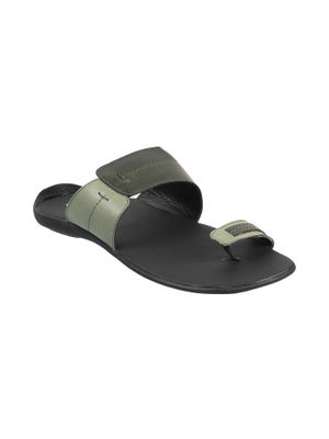 Buy Metro Mens Olive Casual Chappals Metro Olive Solid Slip-On Online