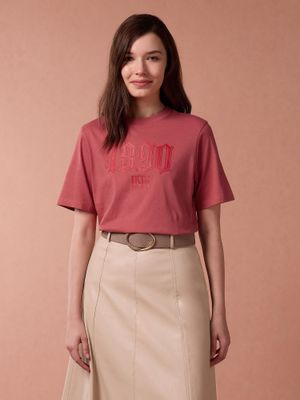 Buy U.S. POLO ASSN. Red Boxy Fit Gel Print T-Shirt (L) Online