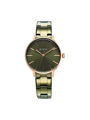 Buy Titan Women Green Dial Analog Watch - 95248Km03 Online