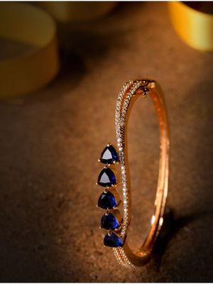 Buy Saraf RS Jewellery Gold plated Blue American Diamond Handcrafted ...