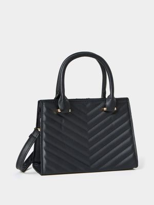 Buy Styli V Quilted Design Handbag with Zip Closure Online