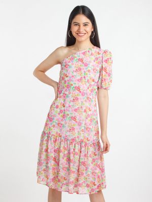 Buy Zink London Womens Multi-color Floral Midi Dress online