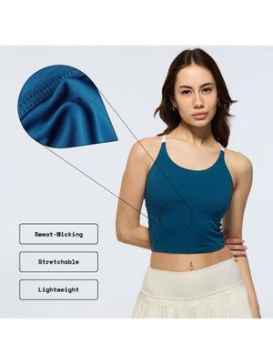 Buy Cava Athleisure Moscow Blue Cross Back Sports Bra (XS) Online
