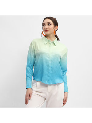 Buy Madame Green & Blue Ombre Shirt online