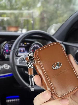 Buy Inkmilan Brown KeyZen Mahindra Car Key Case Online