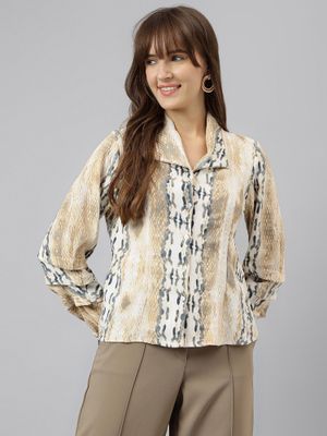 Buy Latin Quarters Women Multi-Color Printed Shirt (S) Online