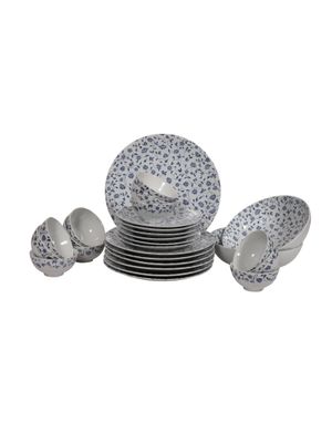 Buy HITKARI POTTERIES Noey Blue Dinner Set 21Pc Online