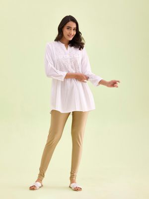 Buy Go Colors Shimmer Churidar For Women | Smooth Nylon Finish, Mid ...