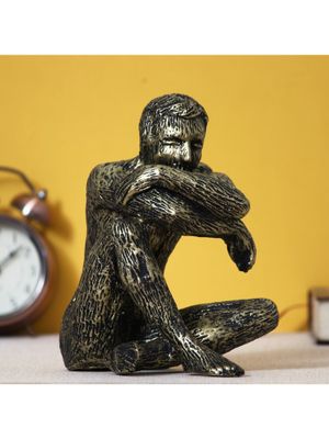 Buy eCraftIndia Man Statue Sitting In Thinking Position Showpiece Online
