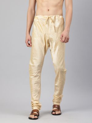 Buy Manthan Beige Art Silk Solid Churidar for Men (S) Online