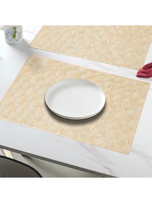 Buy THE HOME TALK 4-Piece Gold Metallic Rectangle Place Mats - 12 X 18 ...