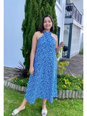Buy Label Tanvee Blue Sea Shells Long Dress (S) Online