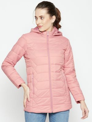 Octave Jackets : Buy Octave Women Long Length Solid Quilted Hooded ...